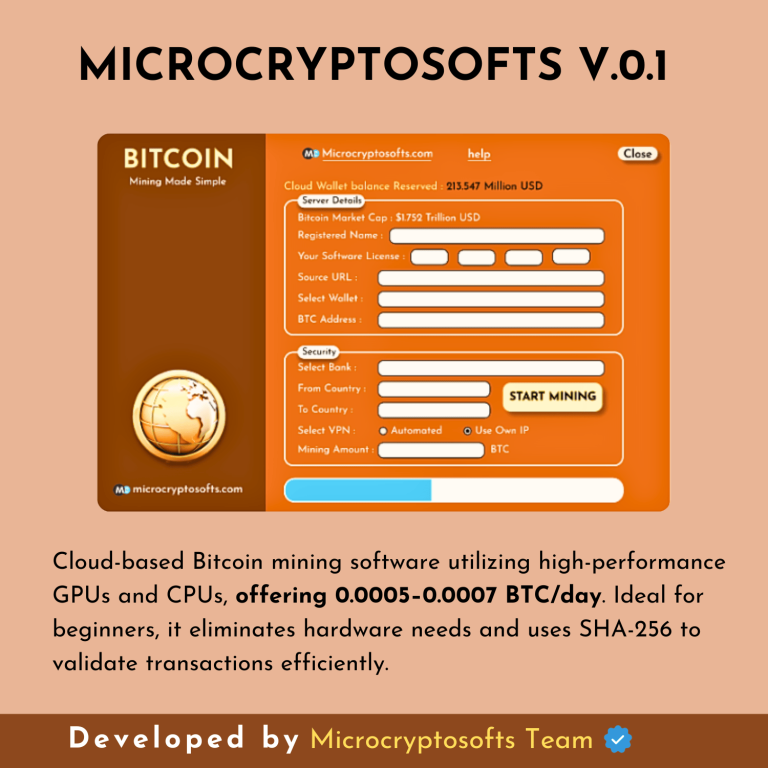 Bitcoin miner software - Microcryptosofts
